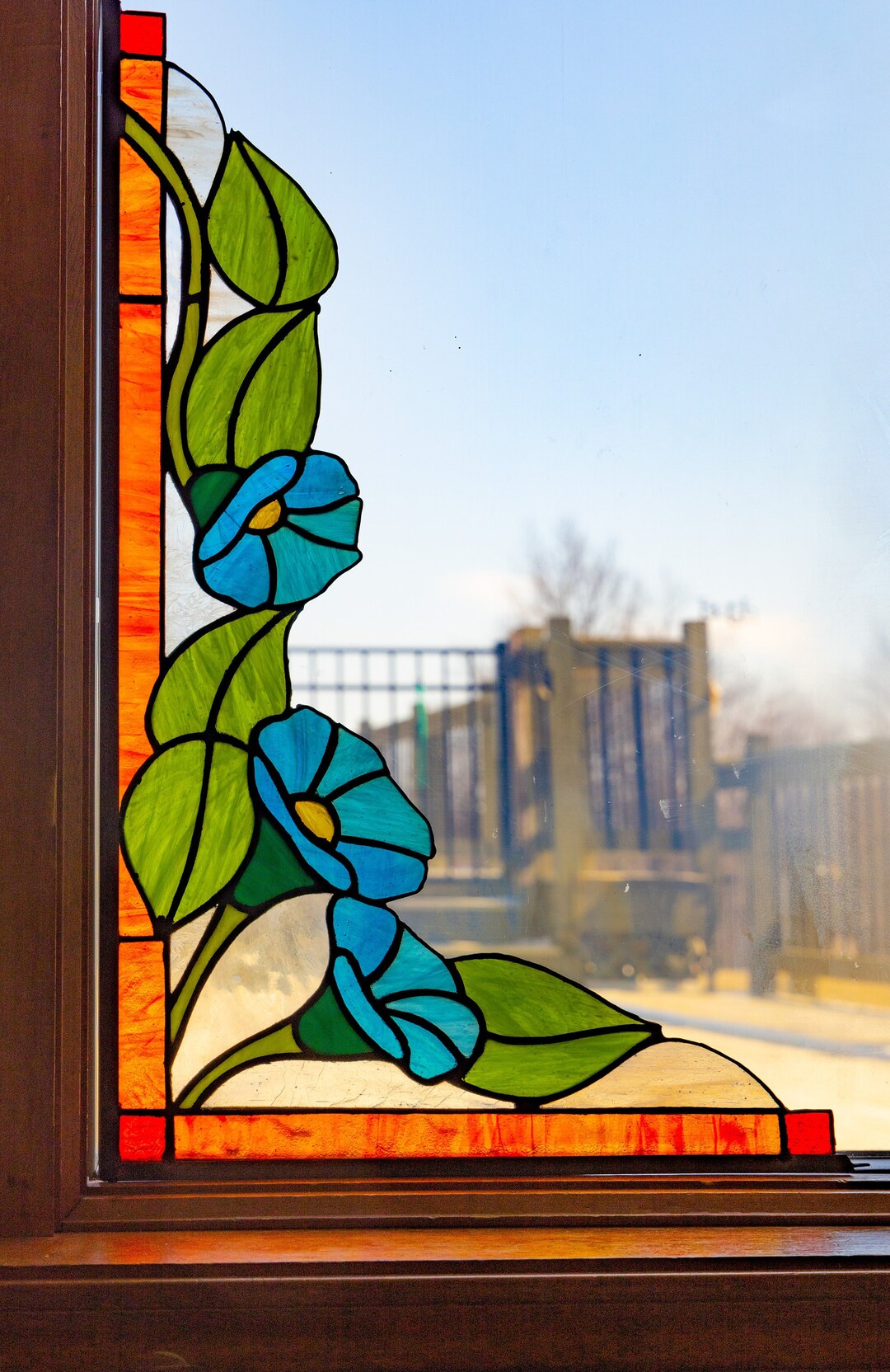 Stained Glass Morning Glory Corner Panel Series: 3 More in the Morning ...