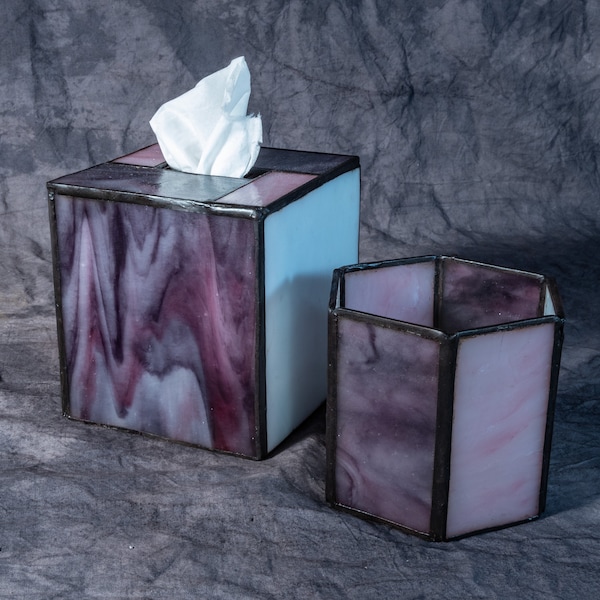 Stained Glass Tissue Box - Etsy