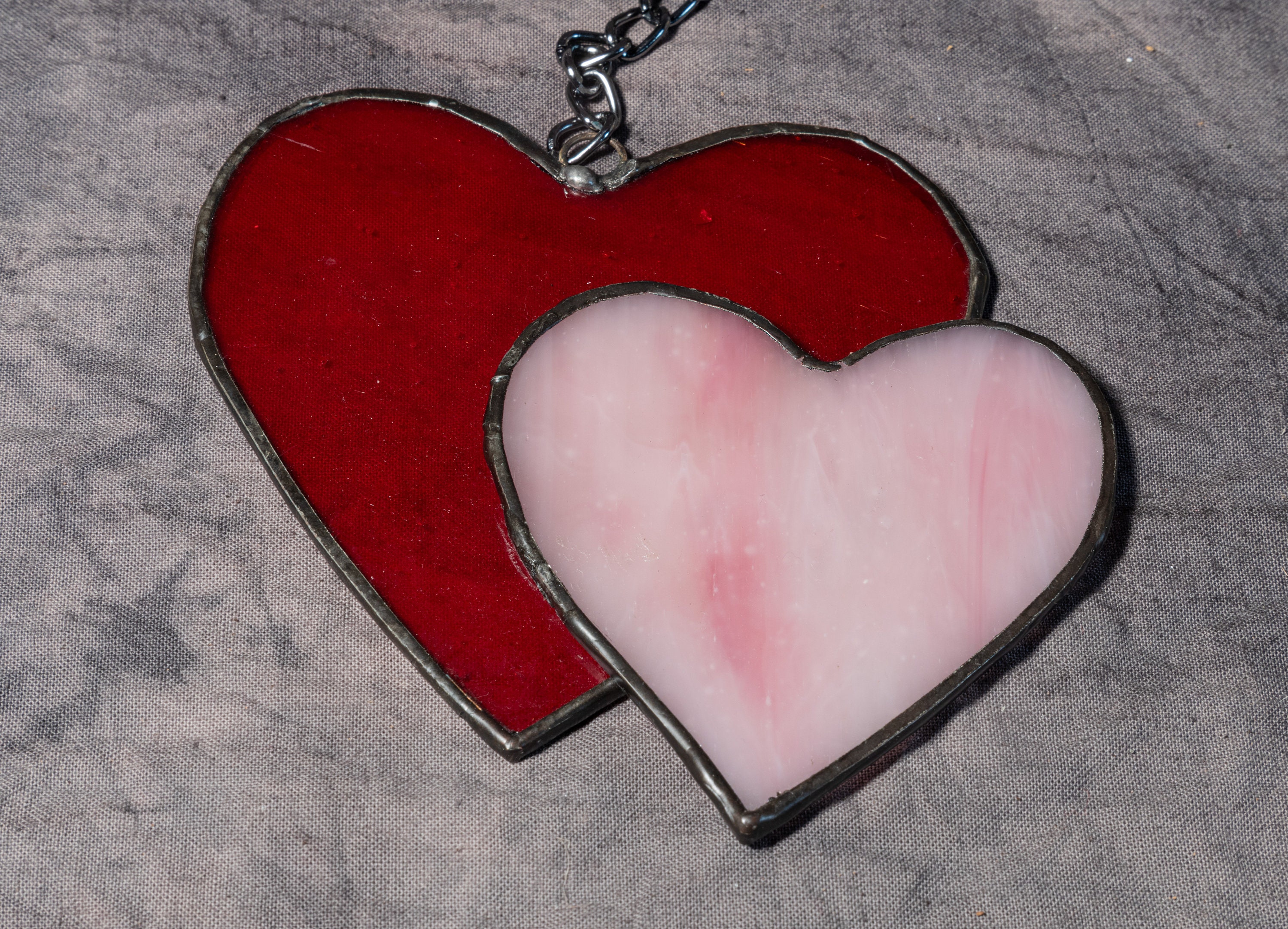 His and Hers Stained Glass Hearts for Any Occasion. - Etsy