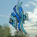 Stained Glass Angel Fish in Blue - Etsy