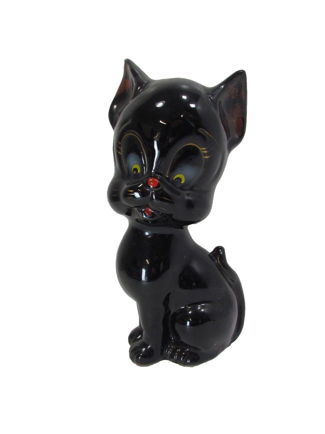 Artmark Redware Pottery Cat Kitten 8 Figurine W/big Head Red Nose Japan ...