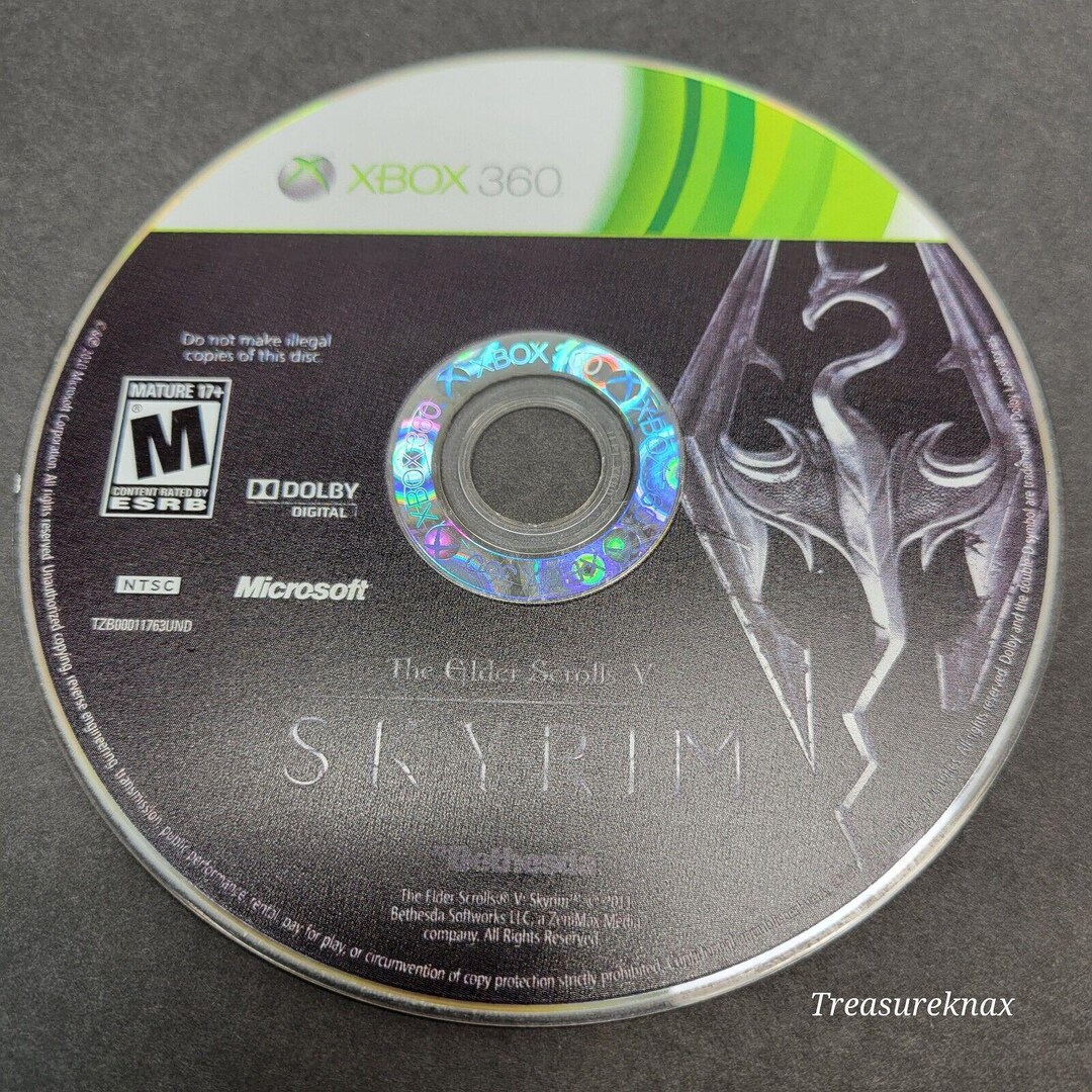 The Elder Scrolls V: Skyrim Microsoft Xbox 360 REPLACEMENT Disk Only - Etsy