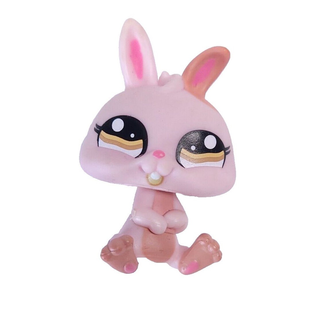 Littlest Pet Shop LPS Pink Bunny Rabbit With Brown Dot Eyes 1366 - Etsy