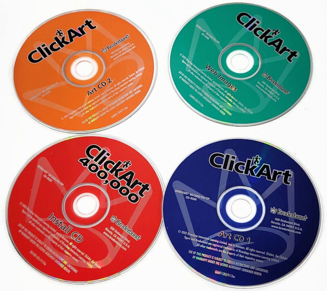 Broderbund Clickart 400,000 Windows Graphics PC DVD-ROM Click Art ...