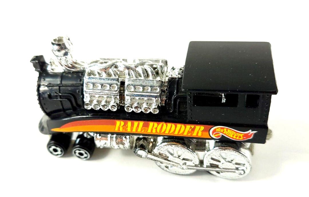 1995 Mattel Hot Wheels Black Rail Rodder Train Engine / Malaysia - Etsy