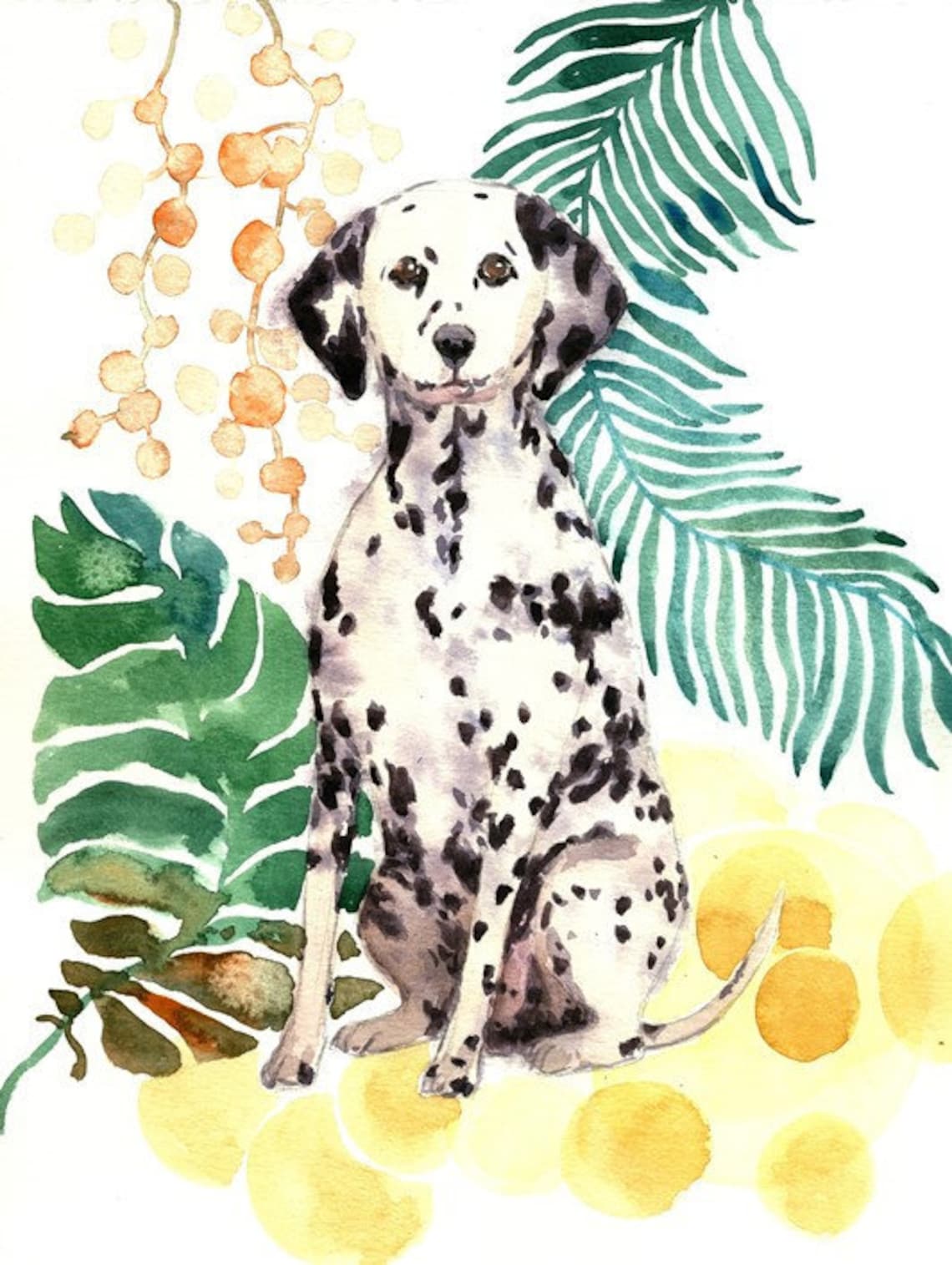 Dalmation Watercolor, Dalmation Print, Dalmation Art, Dog Nursery ...