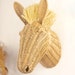 Zebra Wicker Head Wicker Wall Decor Home Trophy Animal - Etsy