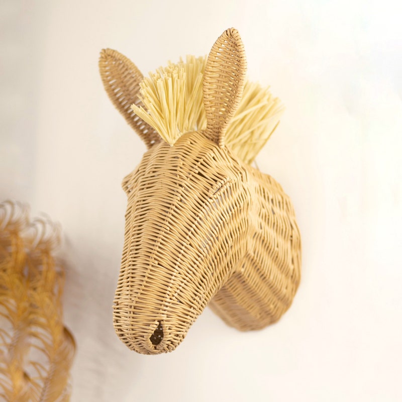Rattan Animal Head - Etsy