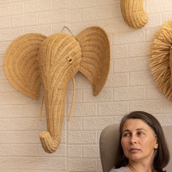 Wicker Elephant - Etsy