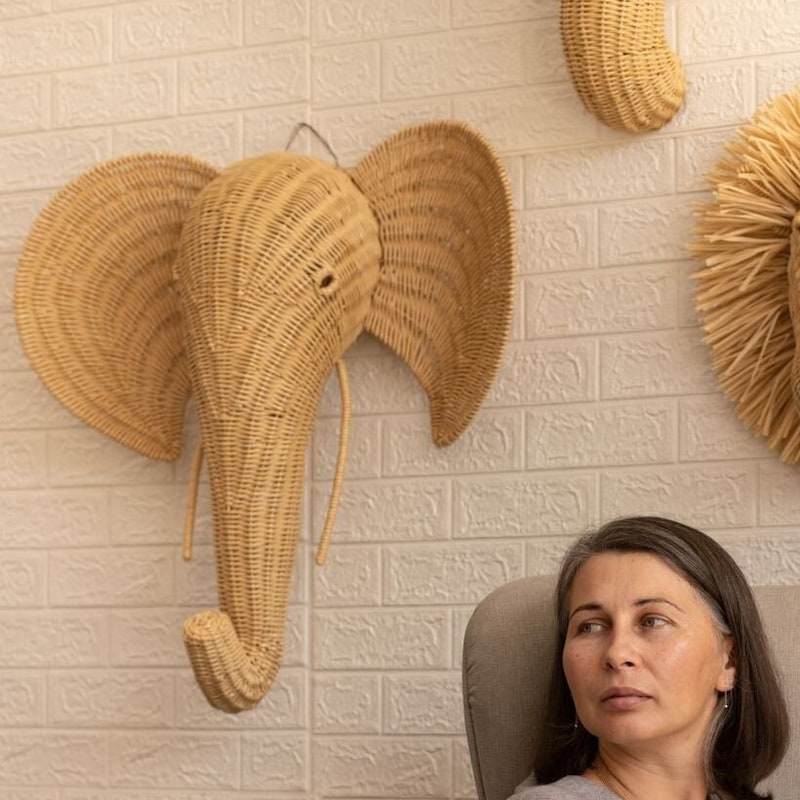 Rattan Animal Head - Etsy