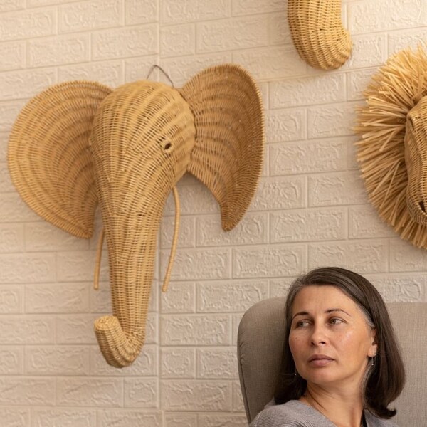 Wicker Elephant - Etsy