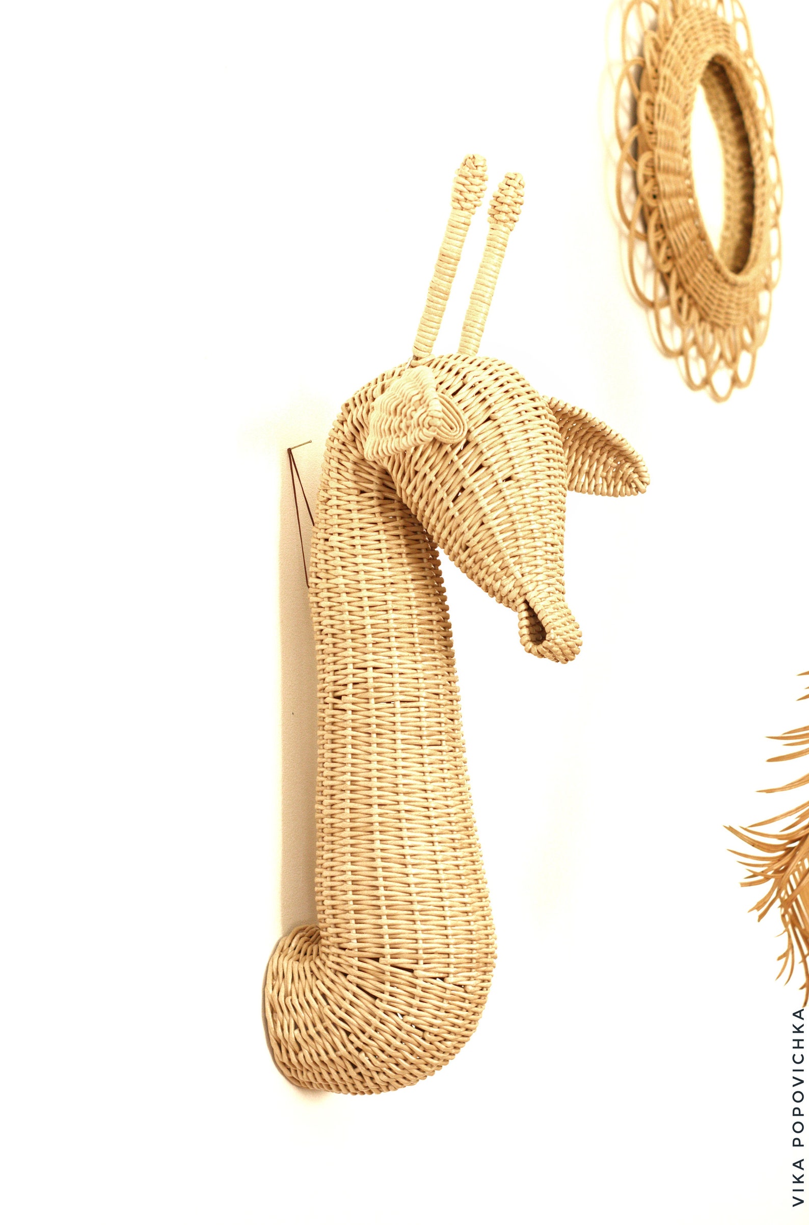 Animal Wicker Giraffetaxidermy Decor Wicker Giraffe Head - Etsy