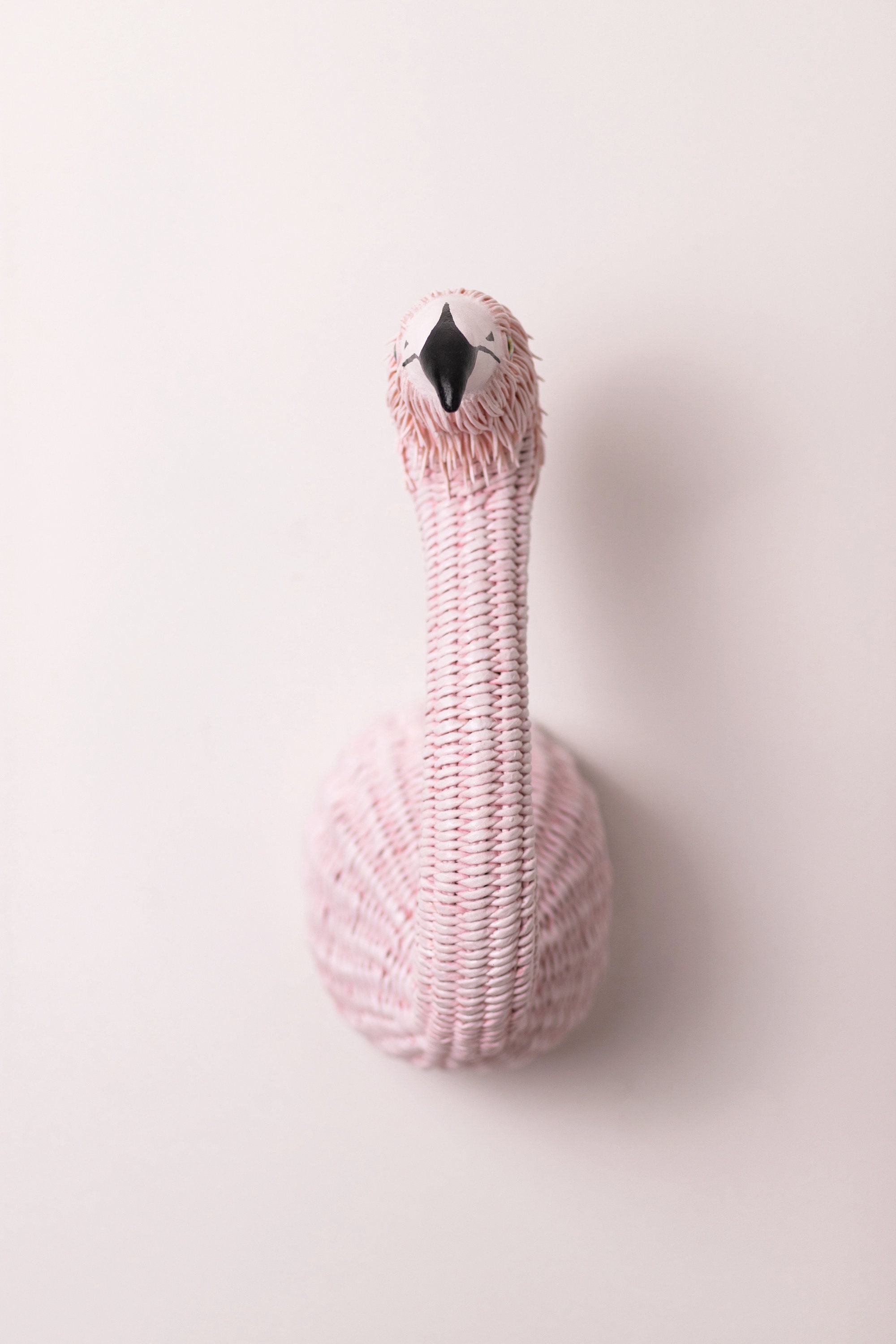 Pink Flamingo, Wicker Flamingo Head, Pink Flamingo Taxidermy Bird ...