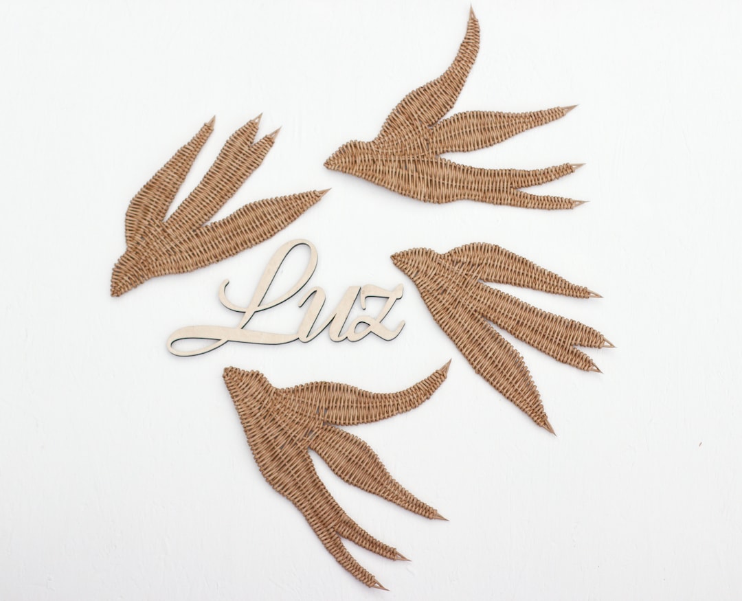 Swallow Wall Hanging Rattan Swallow Decoration Swallow Wall Decor Wall ...
