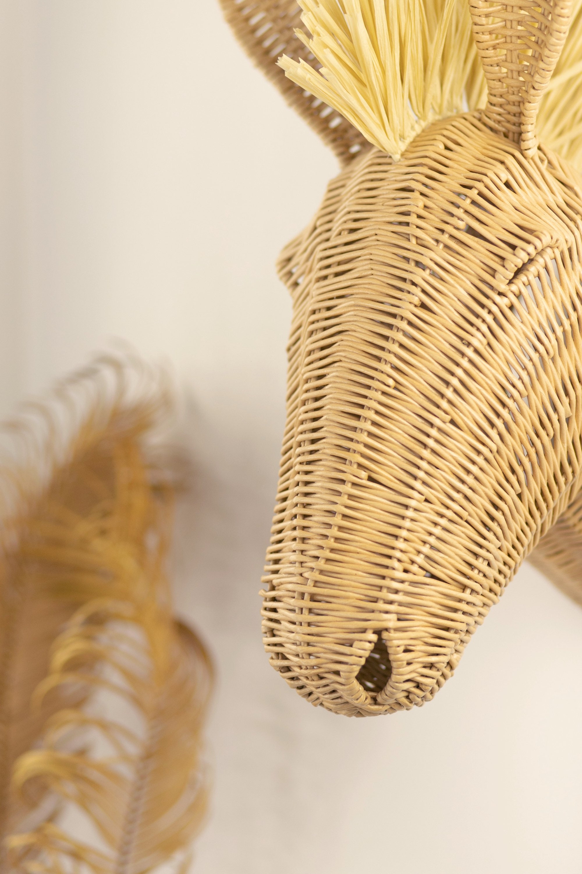 Zebra Wicker Head Wicker Wall Decor Home Trophy Animal - Etsy