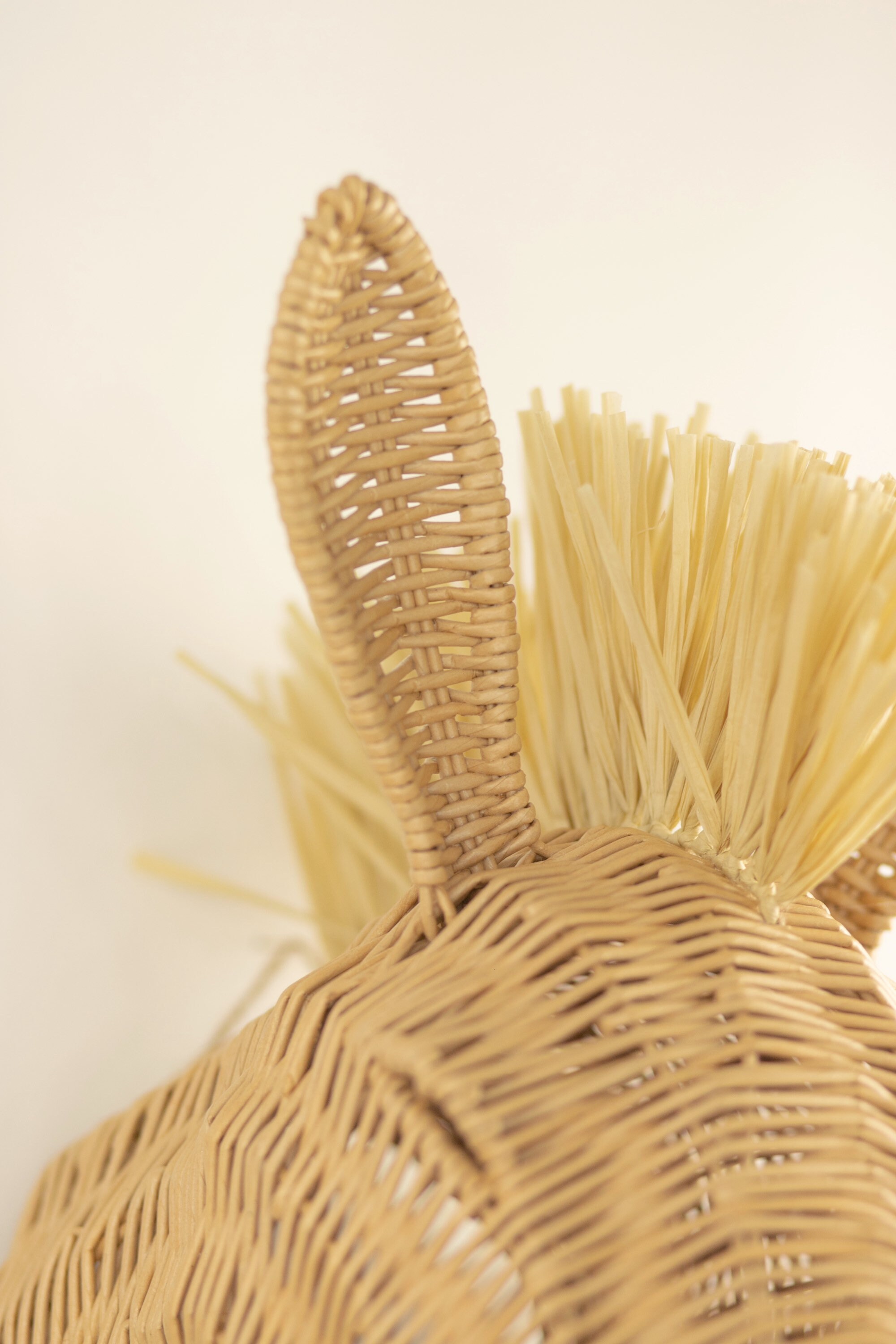 Zebra Wicker Head Wicker Wall Decor Home Trophy Animal - Etsy