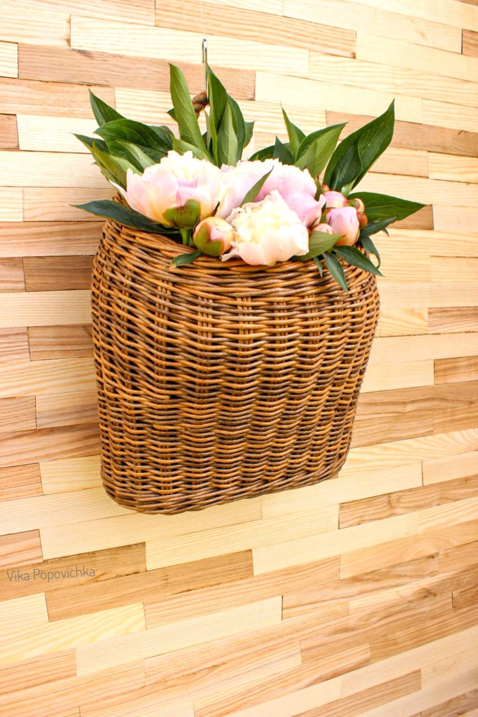 Wicker Basket Wall Decor Rustic Fall Front Door Basket Summer - Etsy