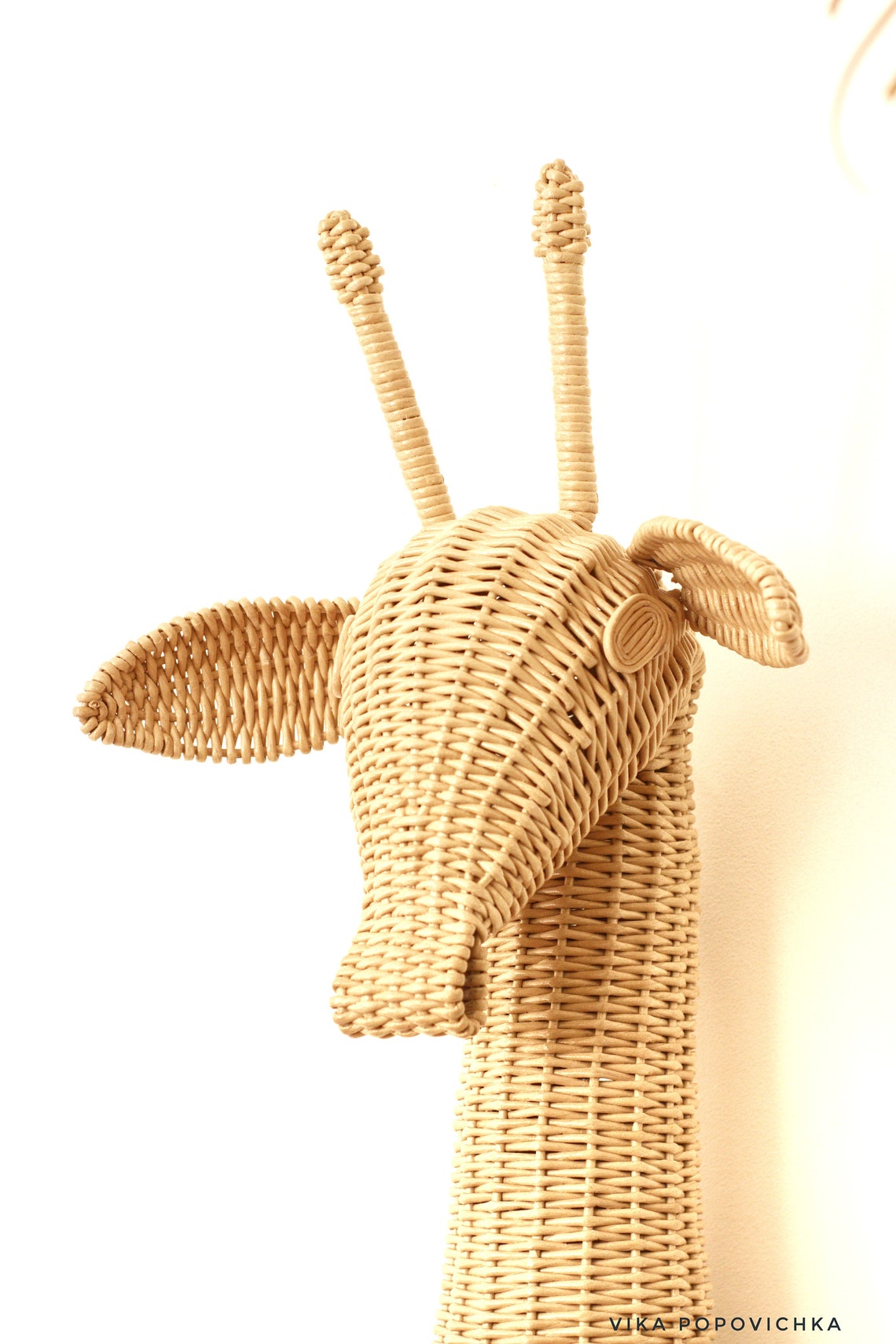 Animal Wicker Giraffetaxidermy Decor Wicker Giraffe Head - Etsy