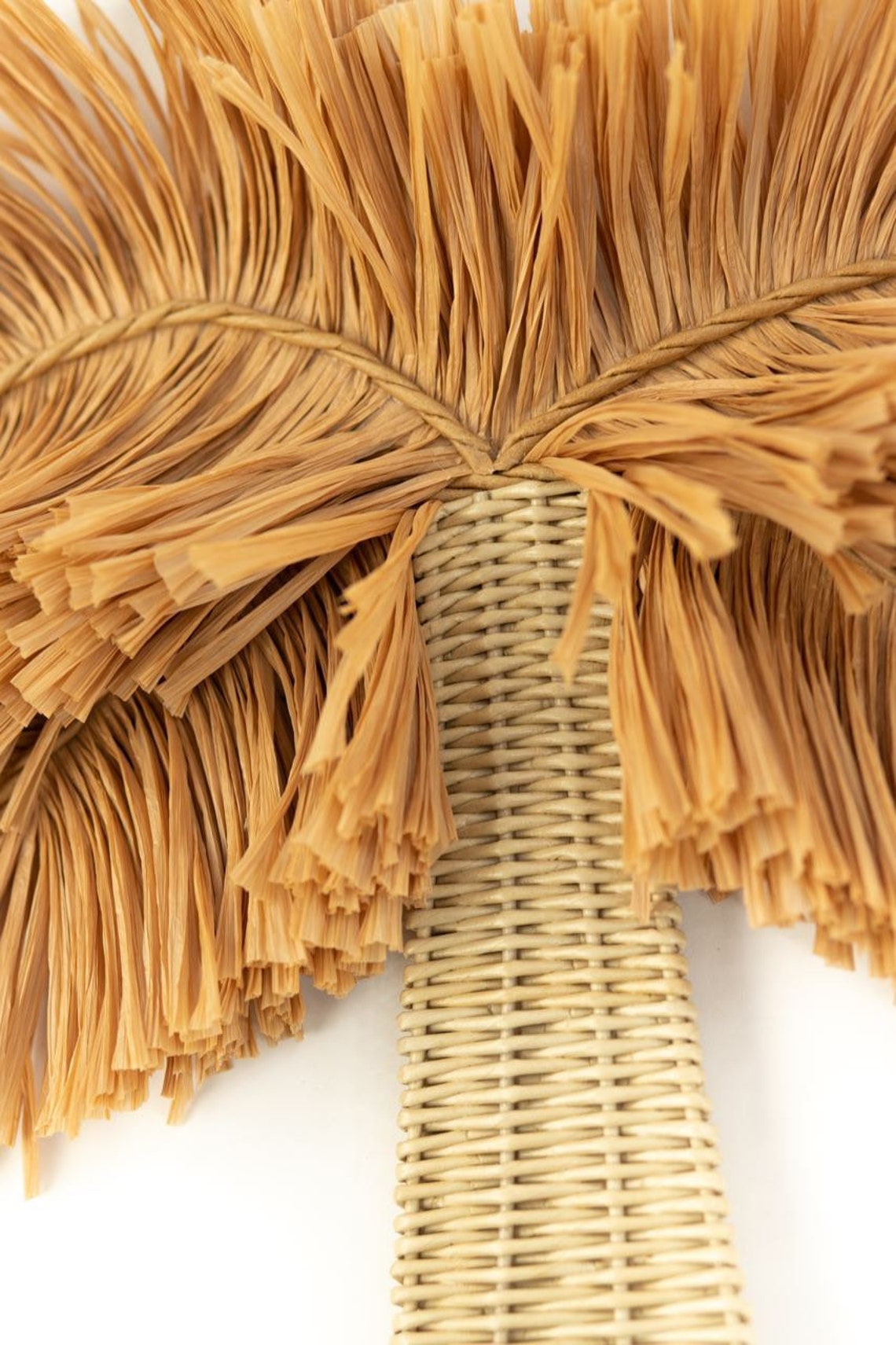 Wicker Palm With Raffia Leaves. Safari Decor.wicker Wall - Etsy