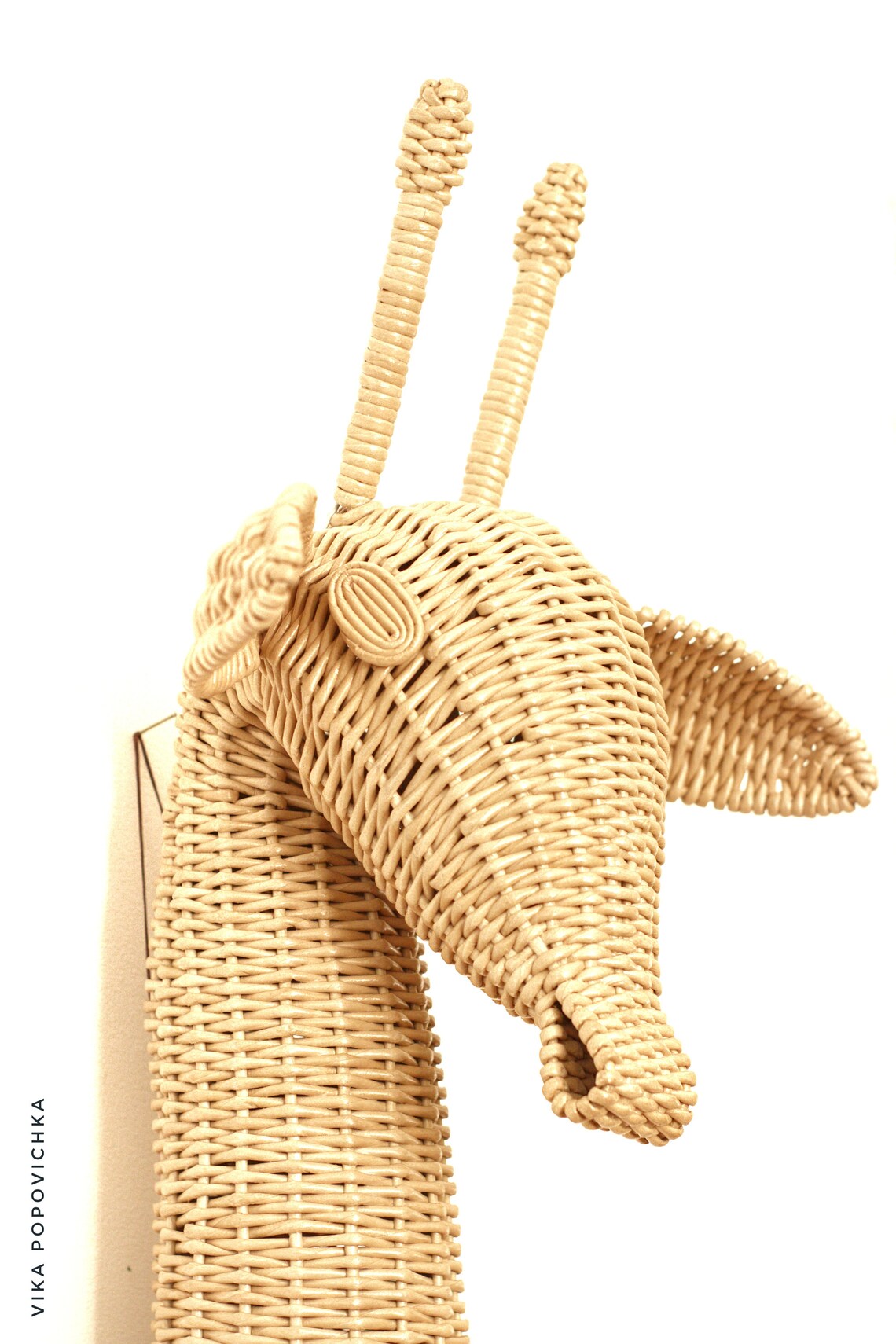 Animal Wicker Giraffetaxidermy Decor Wicker Giraffe Head - Etsy