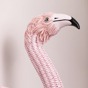 Pink Flamingo, Wicker Flamingo Head, Pink Flamingo Taxidermy Bird ...