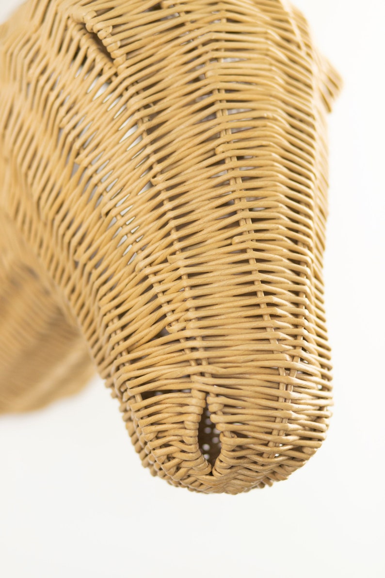 Zebra Wicker Head Wicker Wall Decor Home Trophy Animal - Etsy