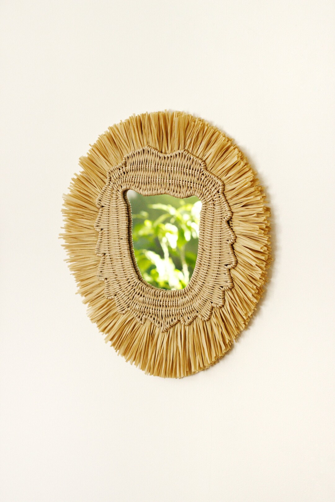 Lion Nursery Decor, Wicker Ivory, Lion Face,wicker Mirror, Nursery ...