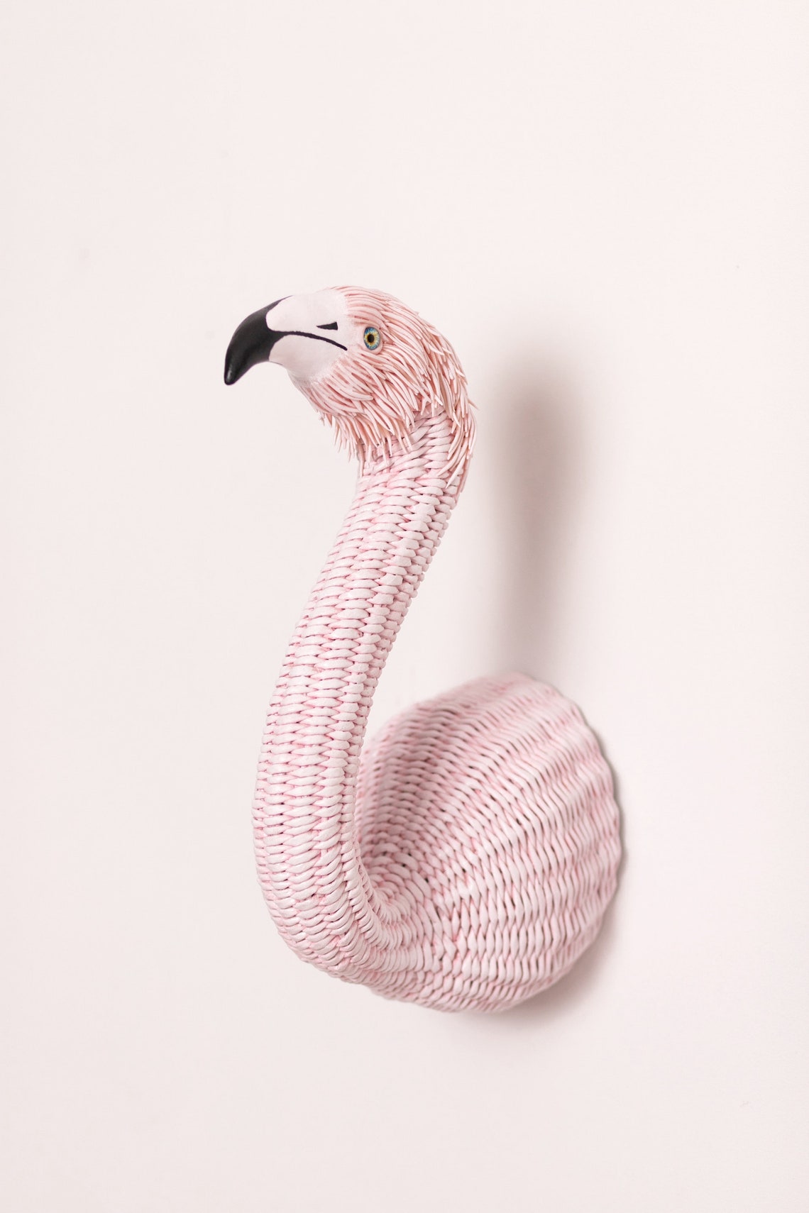 Pink Flamingo, Wicker Flamingo Head, Pink Flamingo Taxidermy Bird ...