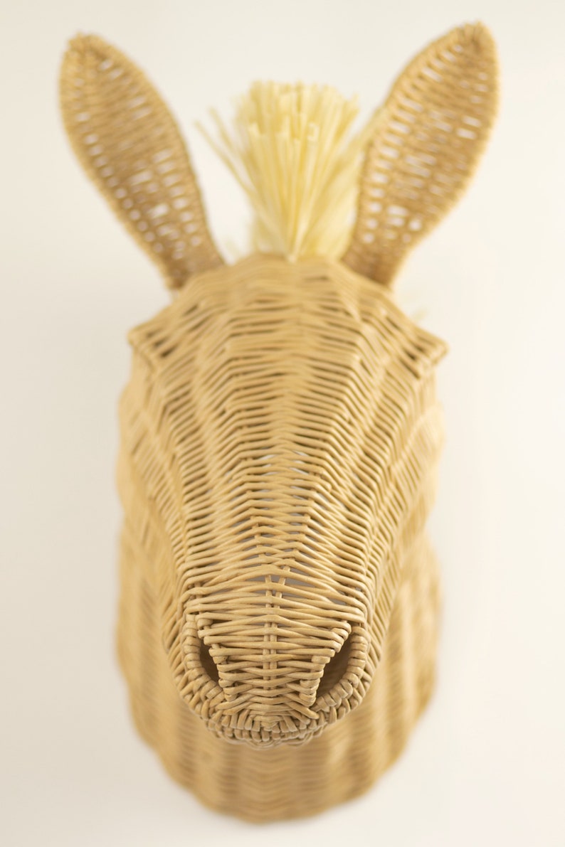 Zebra Wicker Head Wicker Wall Decor Home Trophy Animal - Etsy