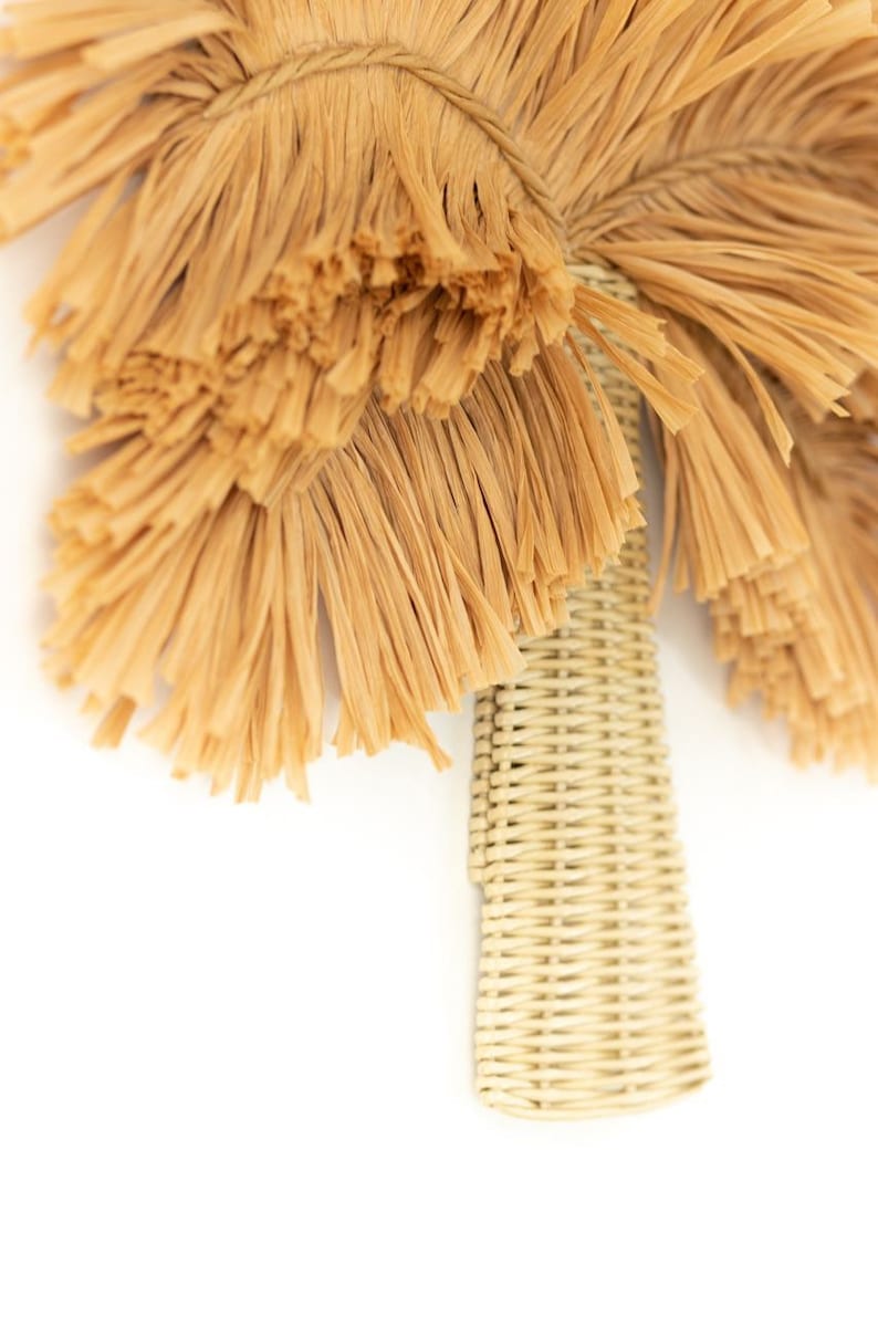 Wicker Palm With Raffia Leaves. Safari Decor.wicker Wall - Etsy