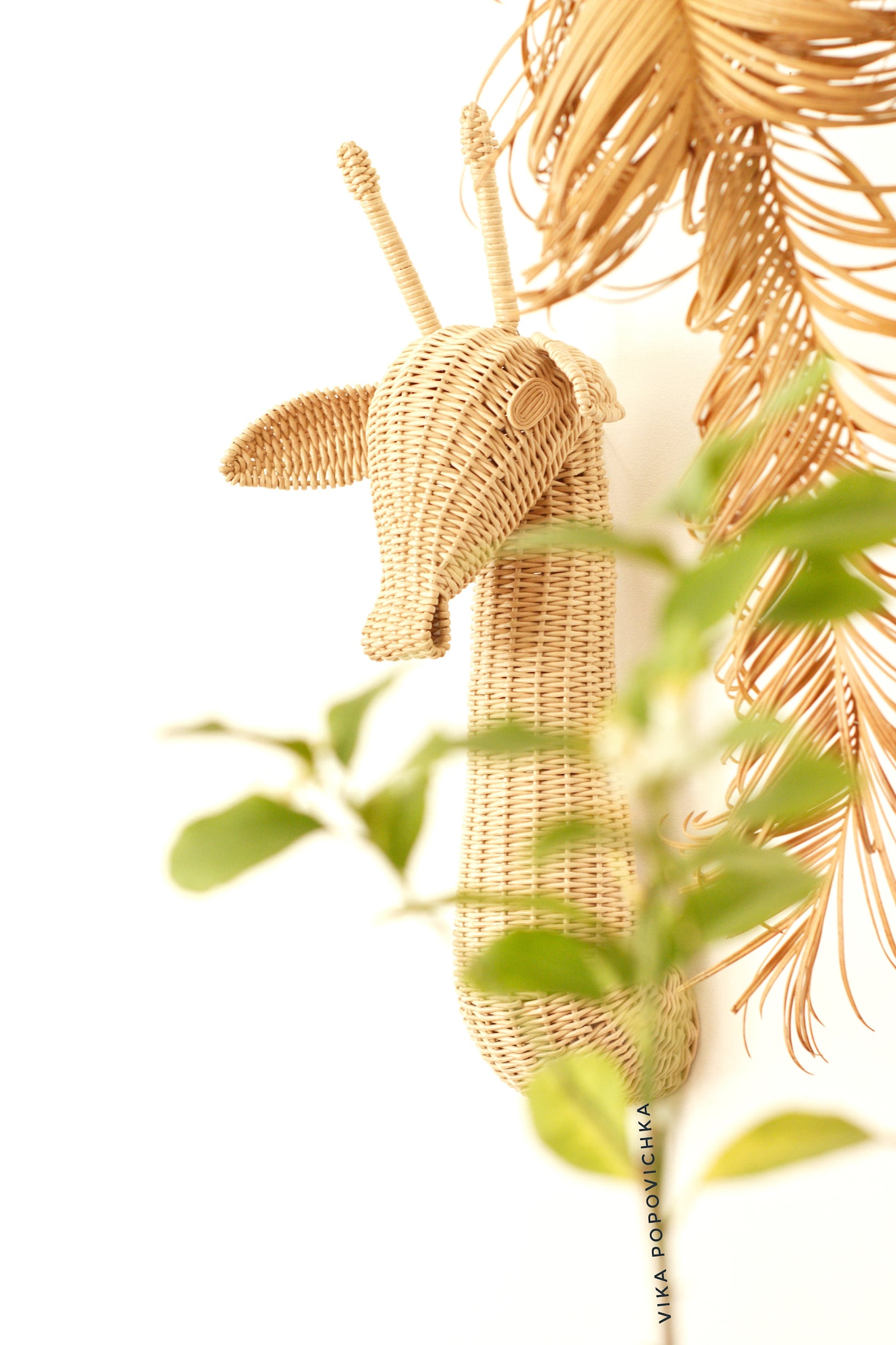 Animal Wicker Giraffetaxidermy Decor Wicker Giraffe Head - Etsy