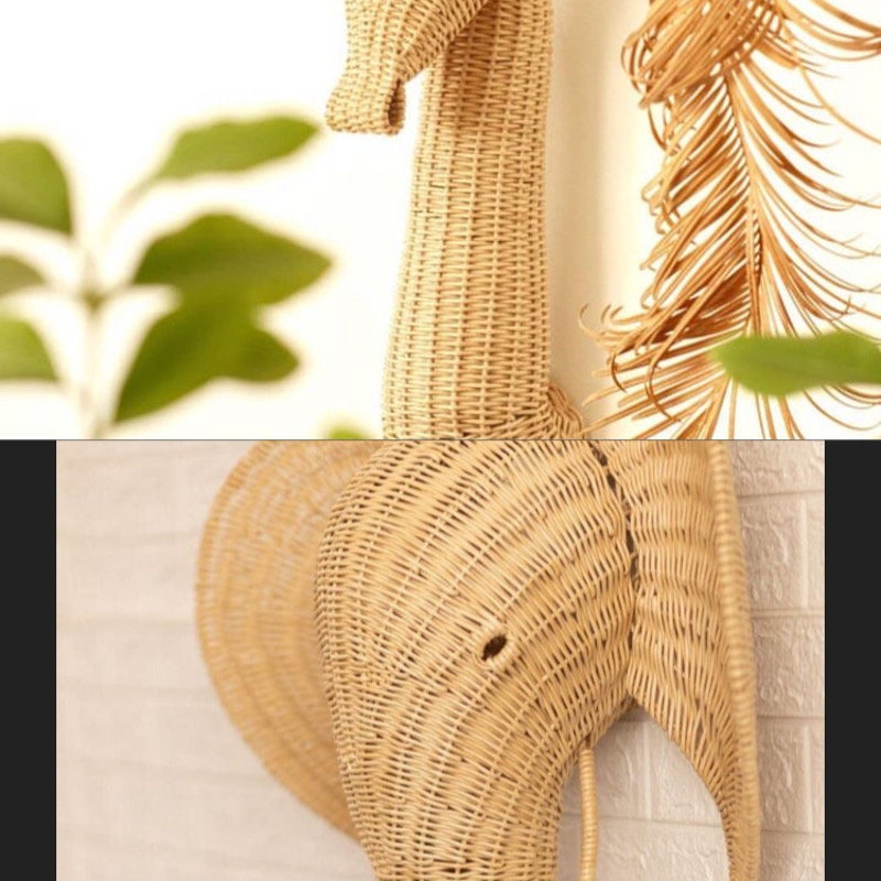 Rattan Animal Head - Etsy