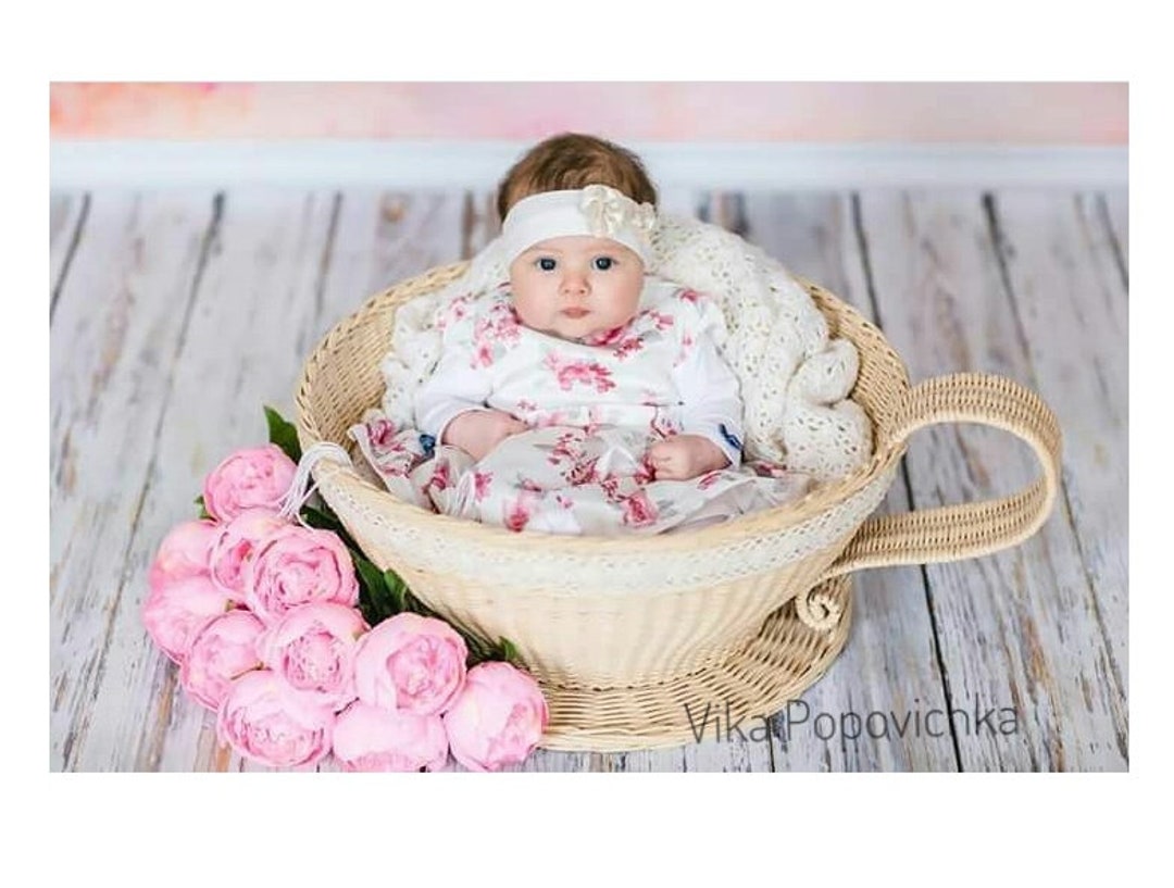 Photo Props Wicker Cup Basket for Newborn Newborn Photo - Etsy