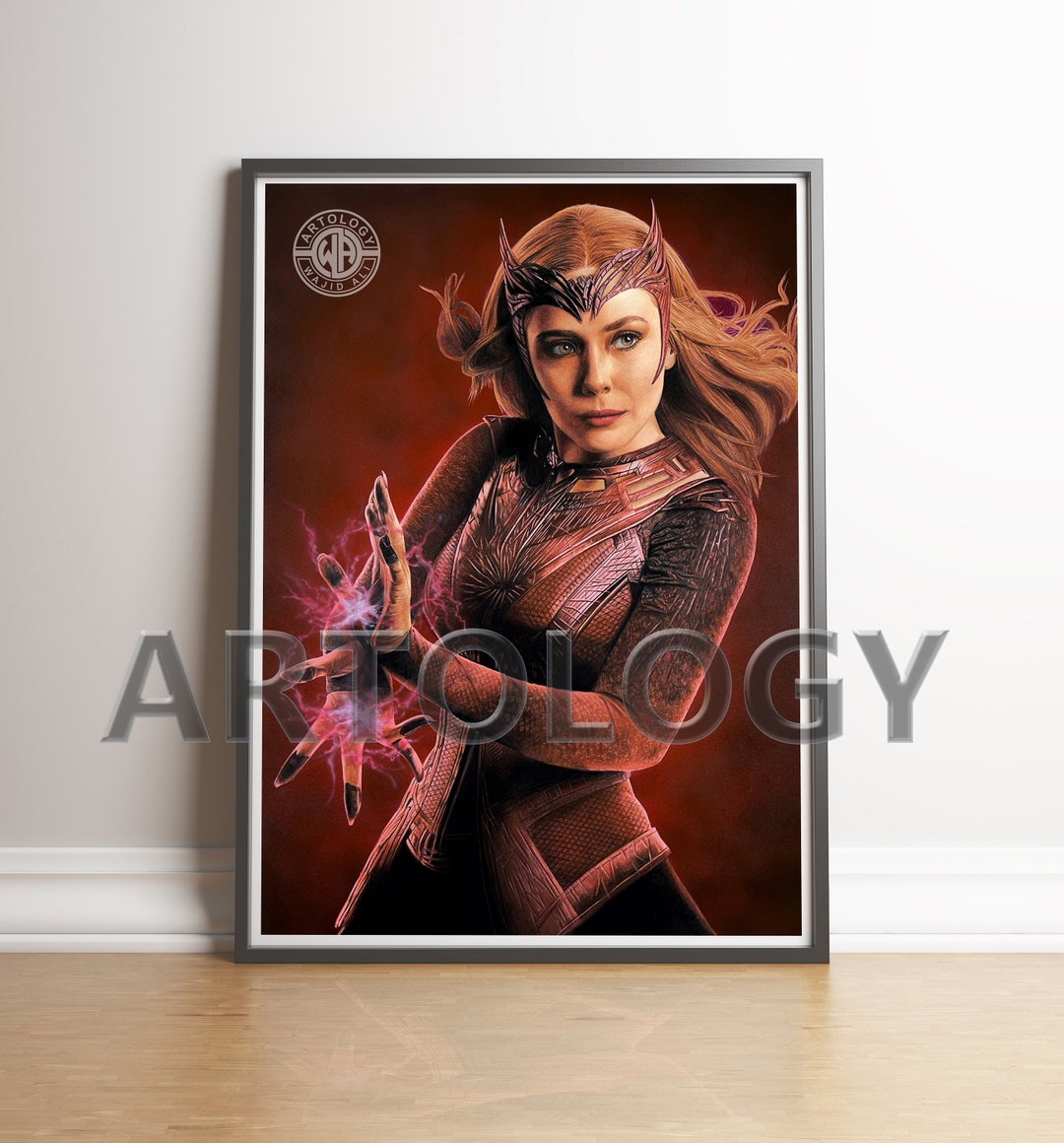 Scarlet Witch Drawing – Elizabeth Olsen as Wanda Maximoff | A4/A3 ...