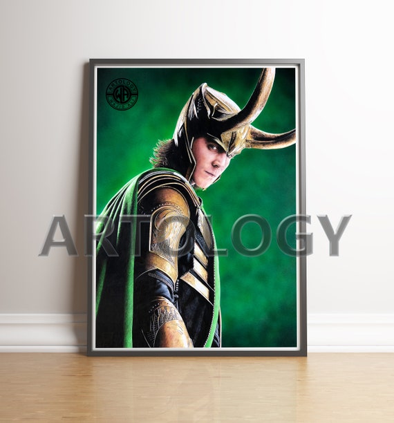 Loki Tom Hiddleston Drawing A4/A3 Giclee Print Artology - Etsy