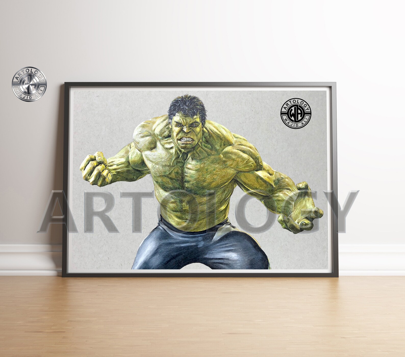 Hulk Drawing Print A4/A3 Artology - Etsy
