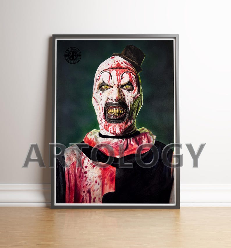 Art the Clown Terrifier Print – Horror Fan Art, Creepy Decor - Etsy