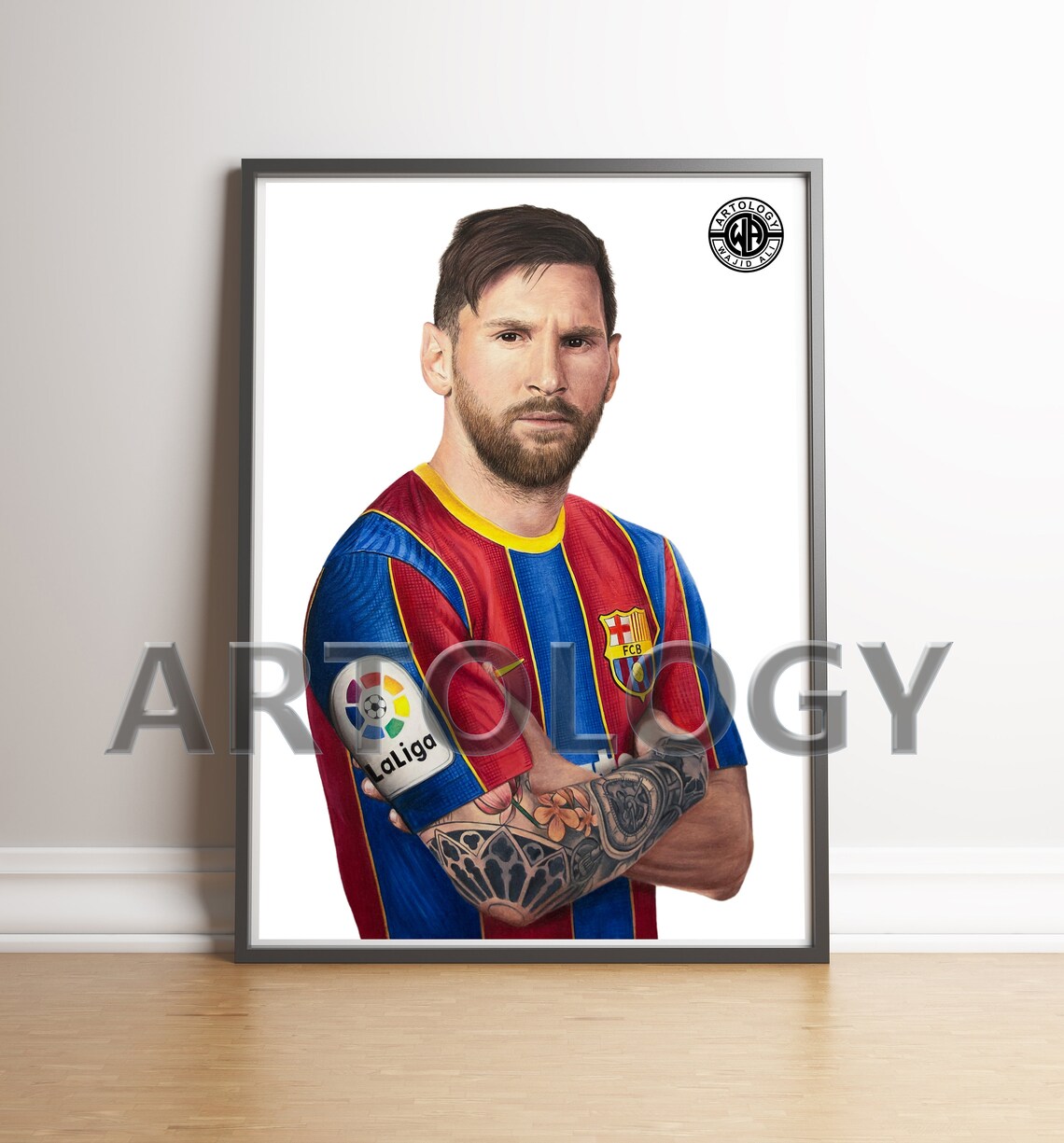 Lionel Messi Portrait Drawing A4/A3 Giclee Print - Artology - Etsy