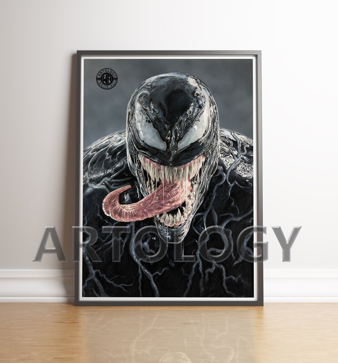 Venom 2 Drawing A4/A3 Giclée Print | Marvel Fan Art | Dark Wall Decor ...