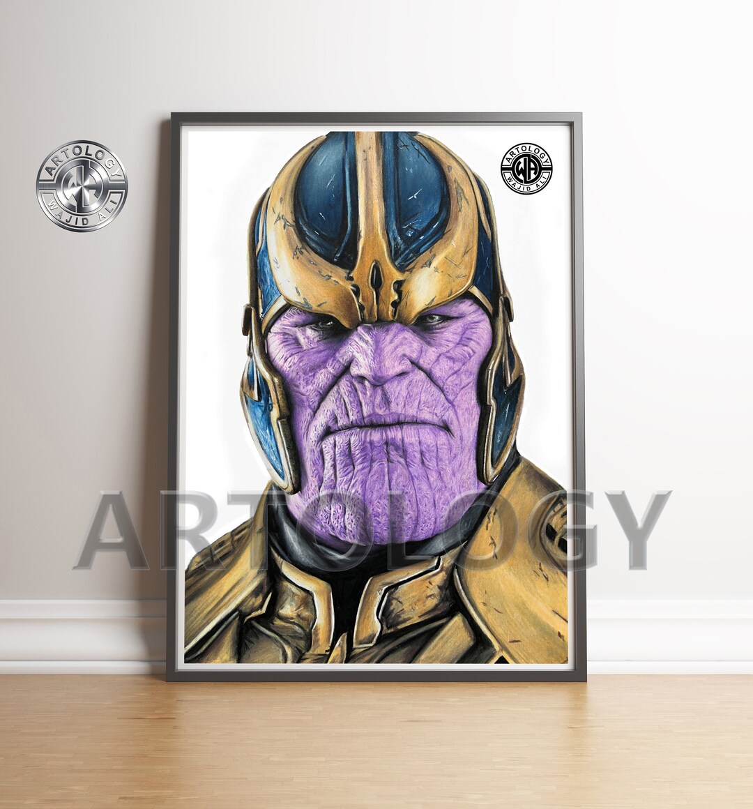 Thanos Drawing – A4/A3 Giclée Art Print | Marvel Villain Artwork by ...