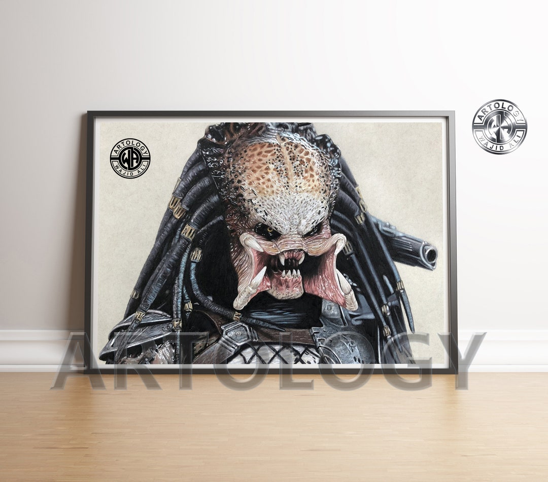 Predator Drawing Print A4/A3 Artology - Etsy New Zealand