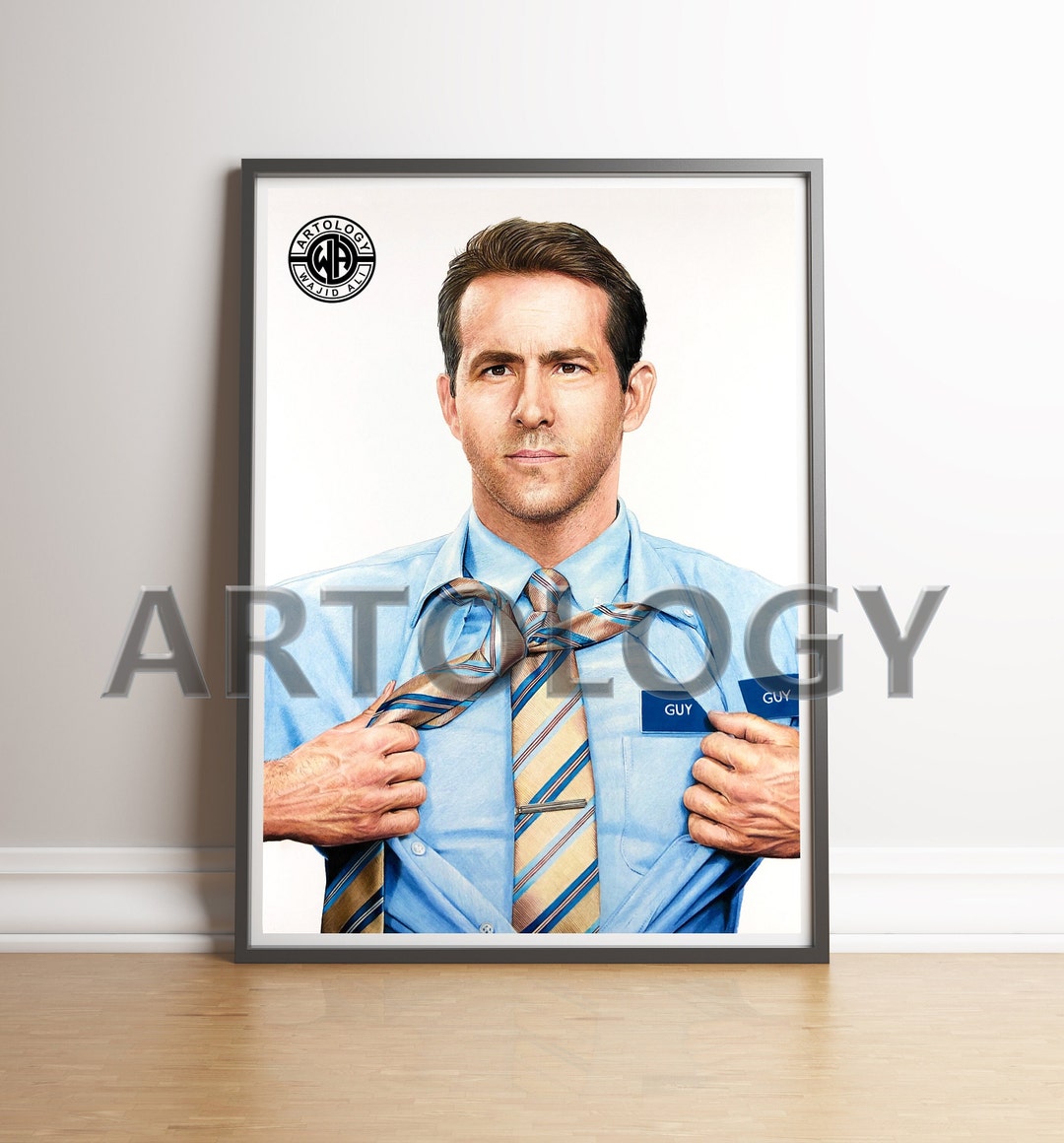 Free Guy (ryan Reynolds) Drawing – A4/A3 Giclée Print | Movie Art by ...