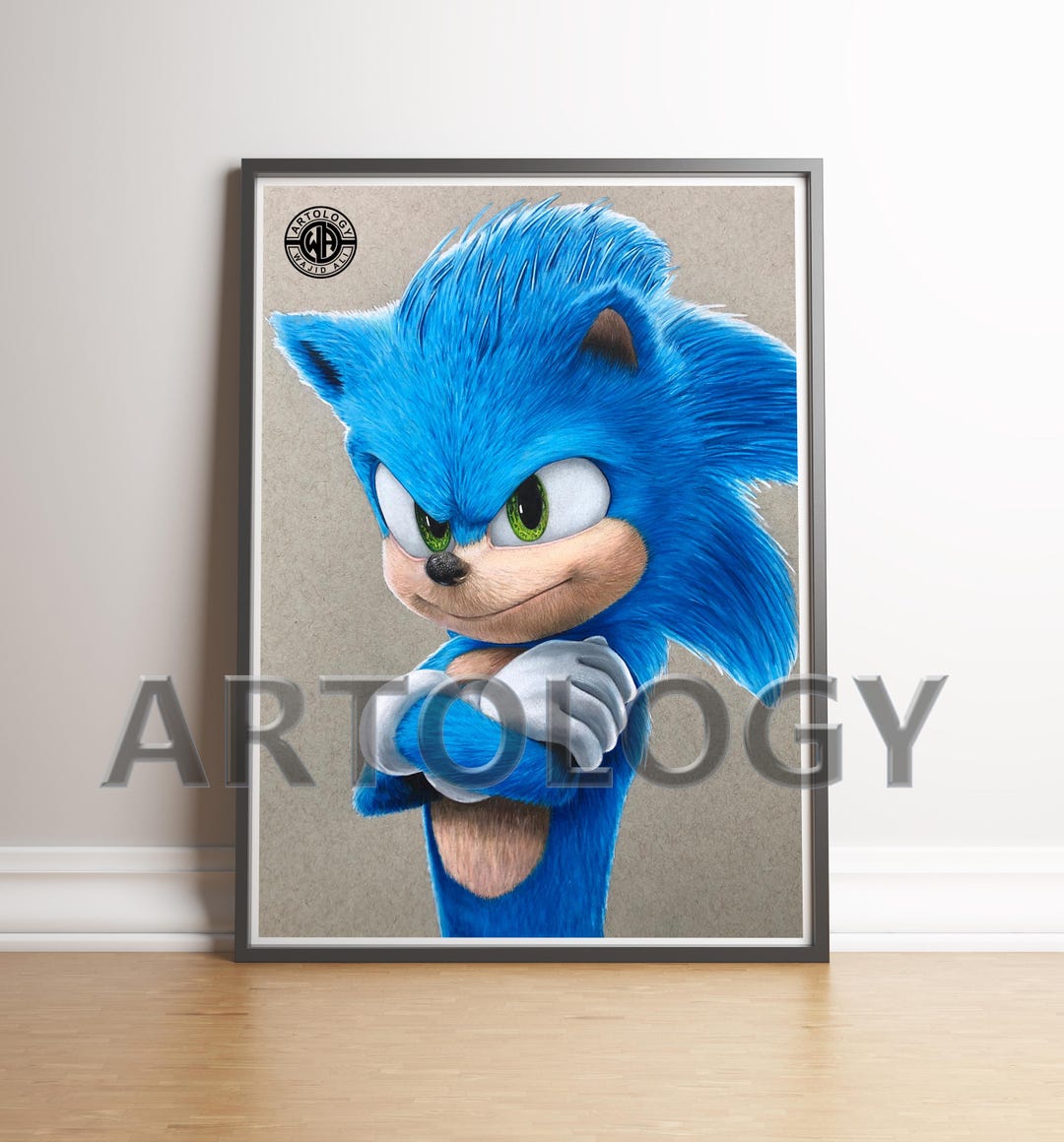 Sonic the Hedgehog Drawing – A4/A3 Giclée Print | Artology - Etsy