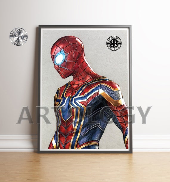 Iron Spider Drawing A4/A3 Print Artology - Etsy