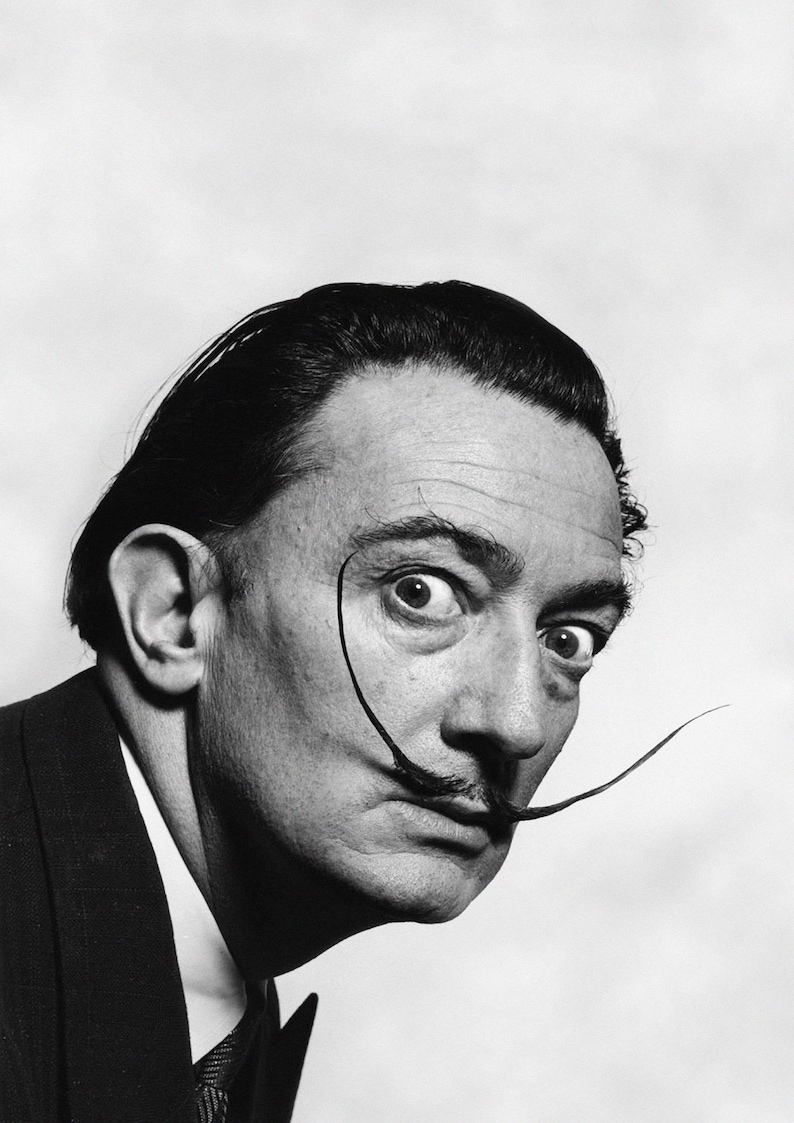 Reproduction Salvador Dali Moustache Vintage Print Colour | Etsy