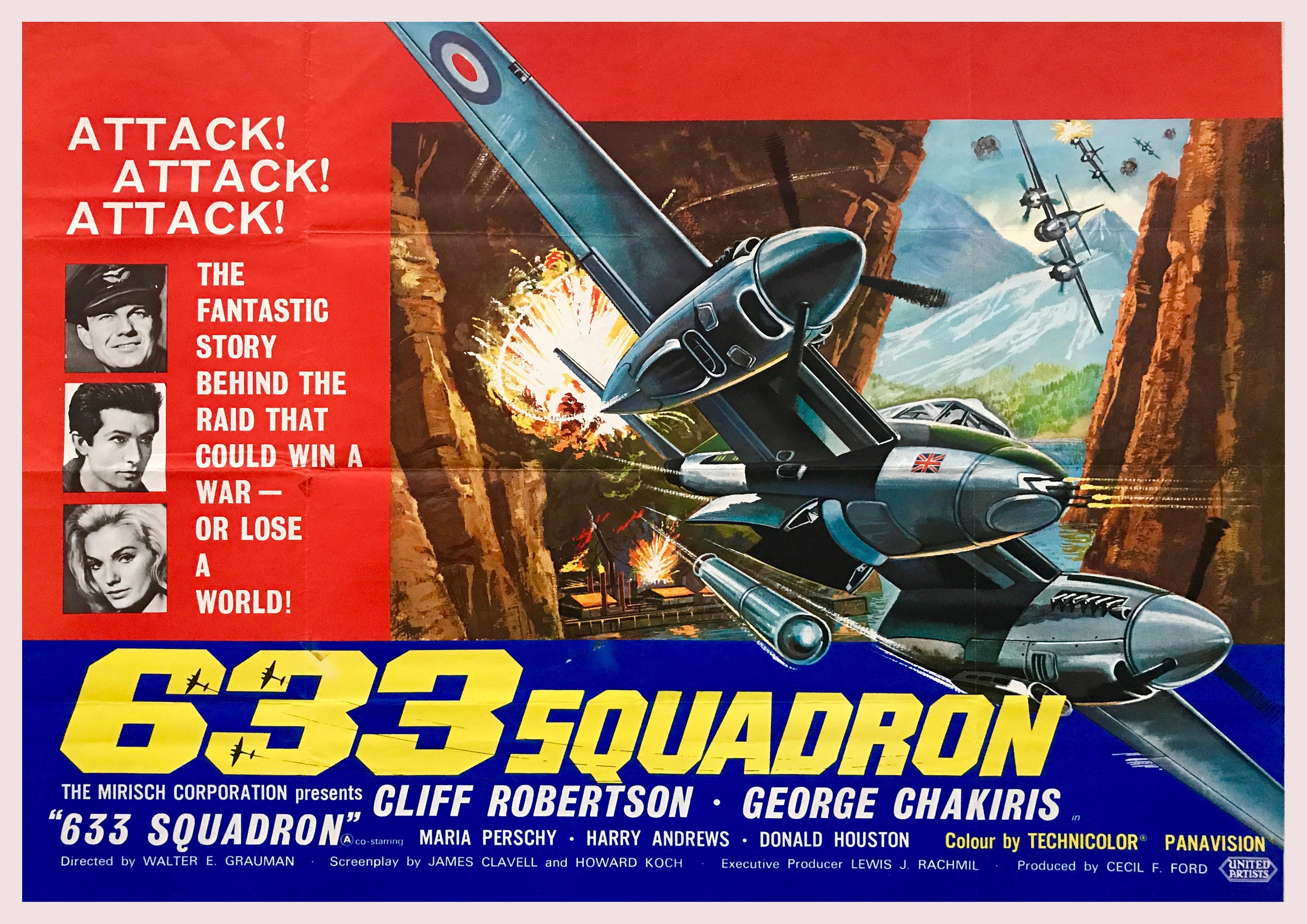 Reproduction 633 Squadron Movie Poster Vintage | Etsy