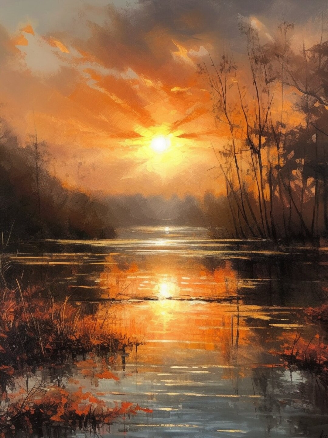 Sunrise in the Everglades - Oil Painting - Etsy