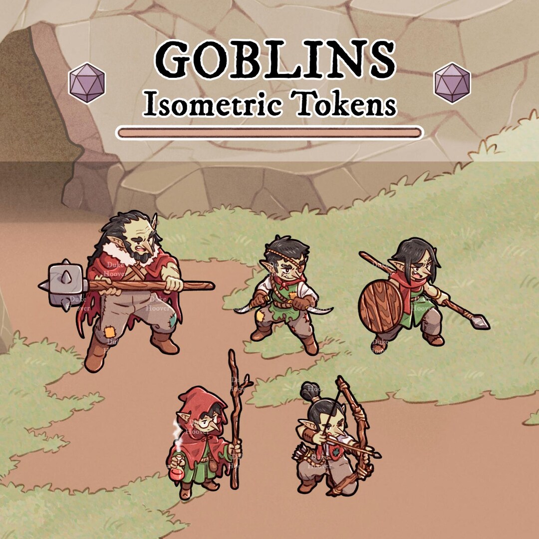 Isometric Goblin Tokens - Digital Download, Dnd, TTRPG, VTT, Dungeons ...