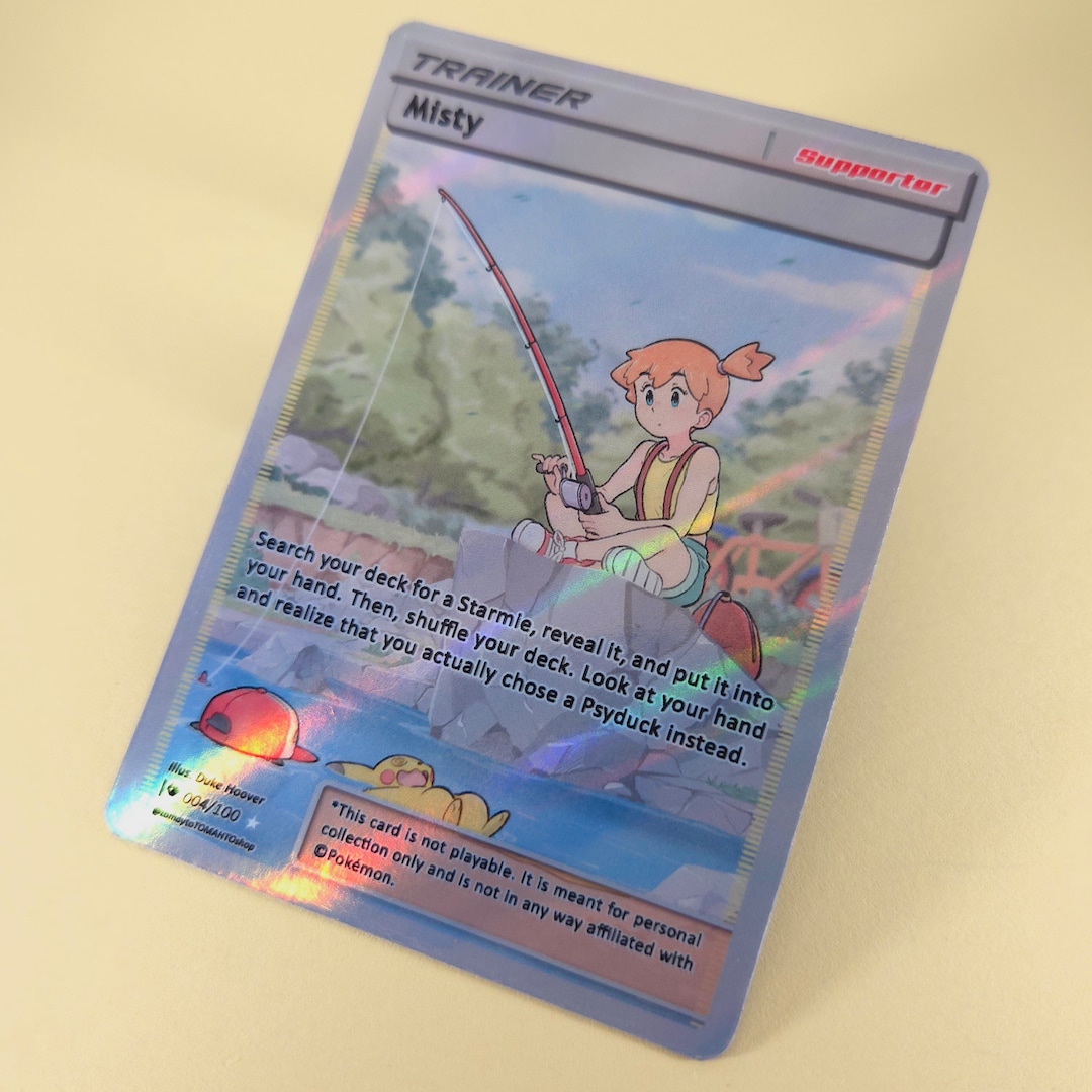 Misty Full Art Trainer Custom Pokemon Card - Etsy