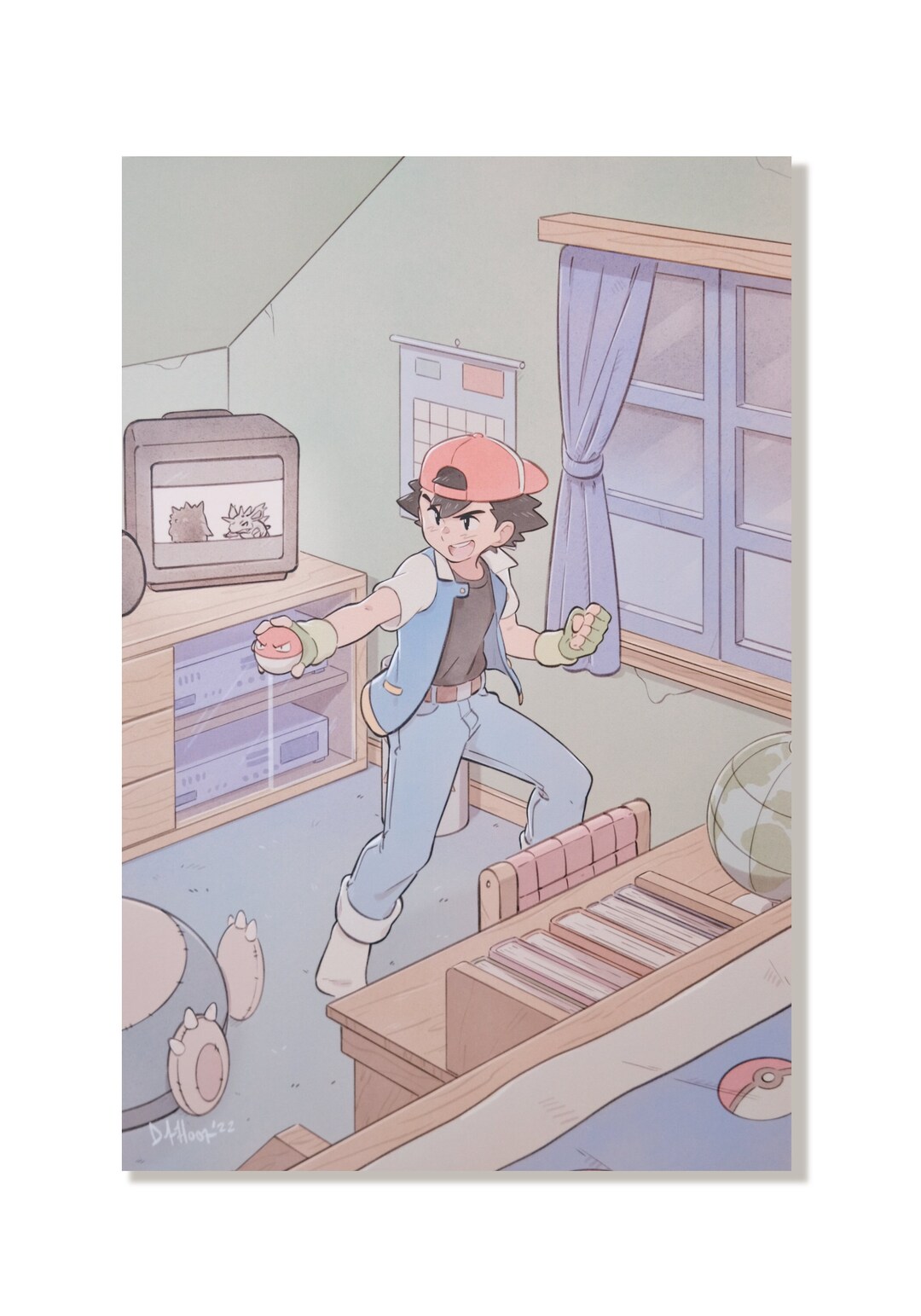 Ash Ketchum 6x9 In. Art Print Pokemon - Etsy Australia